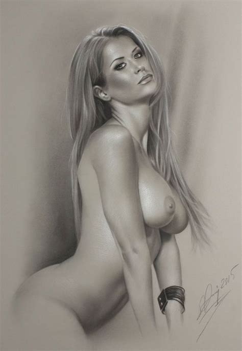 Nude Female Figure Pen And Ink Drawing Drawing By Nestor Nes Fine Art