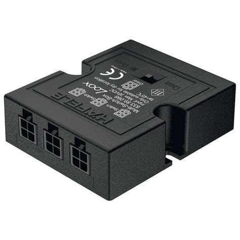 Hafele 833 89 066 Multi Switch Box With Cross Circuit Plastic Black Black