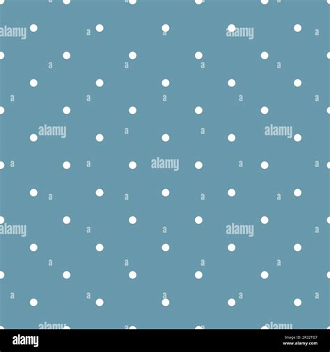 Dot Seamless Pattern Repeating White Small Dots On Blue Background