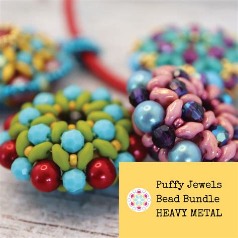 Puffy Jewels Bead Bundle Heavy Metal With Pinkhot Chloe