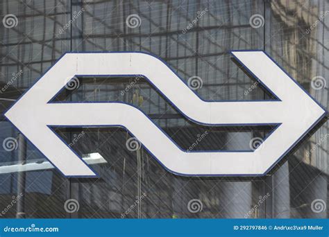 Logo Of NS Nederlandse Spoorwegen The Dutch Railways Editorial Photo Image Of Outdoors