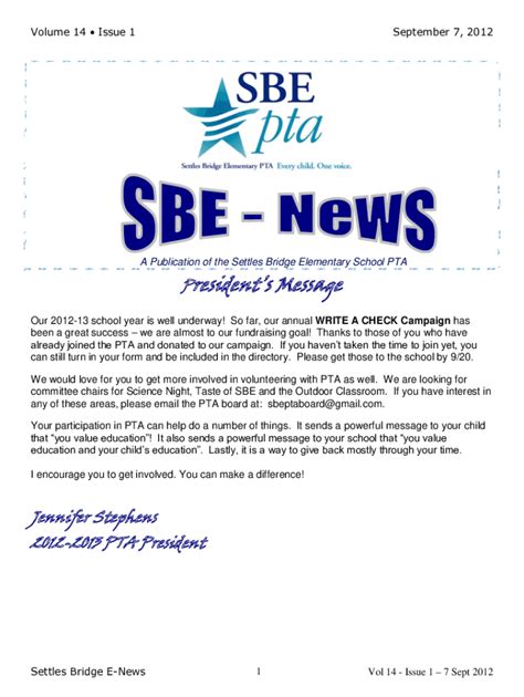 Fillable Online Settles Bridge Elementary Pto Forsyth County Ga