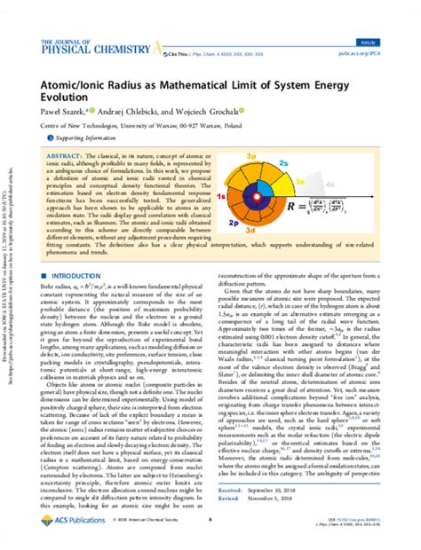 Pdf Atomicionic Radius As Mathematical Limit Of System Energy Evolution