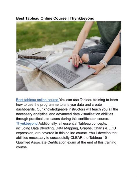 Ppt Best Tableau Online Course Thynkbeyond Powerpoint Presentation Id11696637