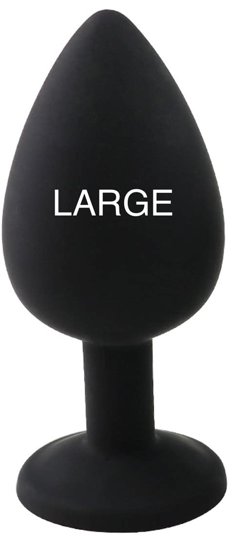 Gem Black Silicone Butt Plug Large X Cite