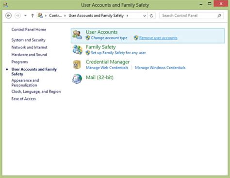 Delete User Account Windows