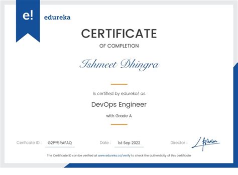 ishmeet dhingra on linkedin cloud devops edureka certificate