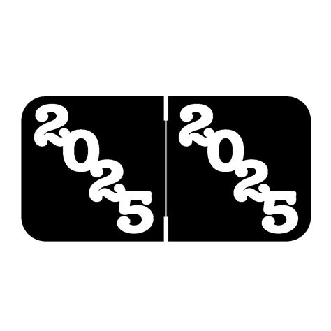 2025 Year Labels Black Jeter Compatible 34″ X 1 12″ Roll Of 500