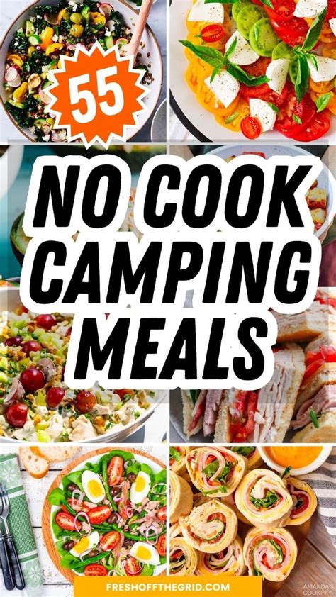 55 No Cook Camping Meals Camping Meals Easy Camping Meals Camping