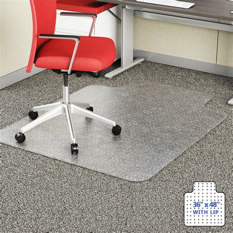 Unbreakable Heavy Duty Polycarbonate Ships Flat Office Chair Mat With