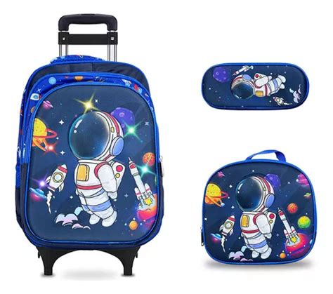 Mochila Escolar Genérica 3 Piezas Con Ruedas Para Niños Meses Sin Interés