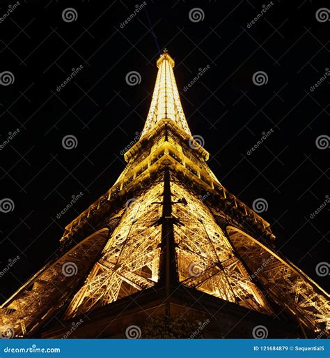 Tour Eiffel Corner View Editorial Stock Image Image Of Evening 121684879