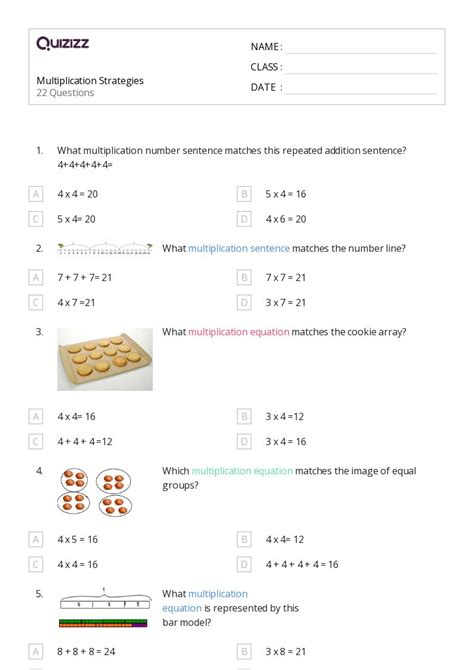 Multiplication As Equal Groups Worksheets For Rd Grade On Quizizz