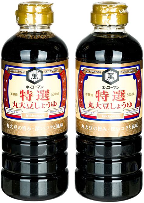 Японский соевый соус Kikkoman насыщенный премиальный, 500 мл. (2 штуки ...