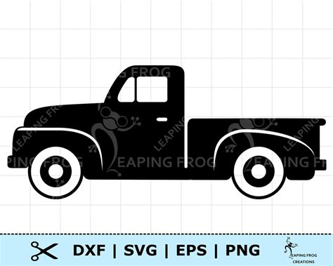 Vintage Pickup Truck Svg Png Dxf Layered Digital Download Vector