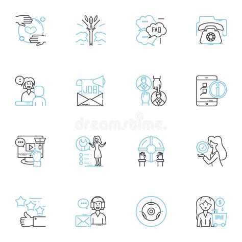 Shopper Affinity Linear Icons Set Loyalty Preference Attachment Devotion Dedication