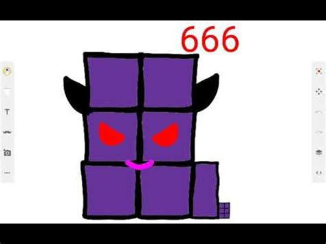 My Fanmade Numberblock 666 Art By Sketch Youtube
