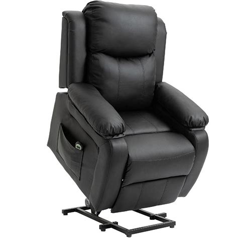 Homcom Living Room Power Lift Chair Pu Leather Electric Recliner Sofa