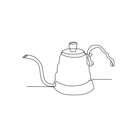V60 Pouring Gooseneck Stovetop Kettle Continuous One Line Drawing
