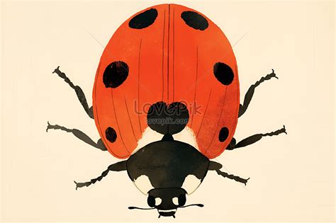 귀여운 무당벌레 일러스트 무료 다운로드 Lovepik