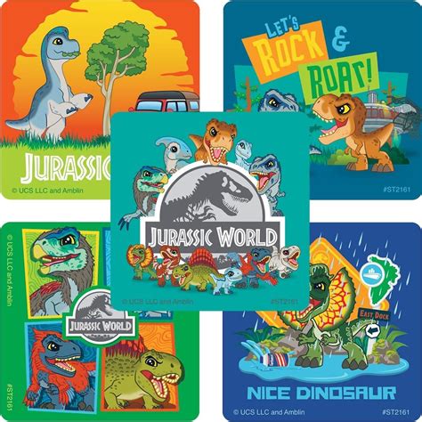 25 Licensed Jurassic World Explorers Stickers 25 X 25 Party