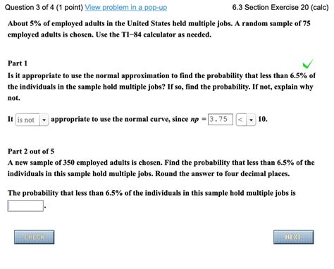solved question 3 of 4 1 point view problem in a pop up