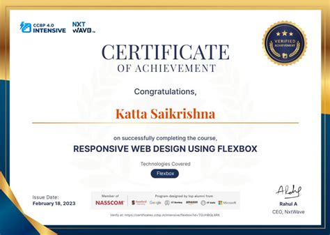 Saikrishna Katta On Linkedin Responsivewebdesign Nxtwave Ccbpian