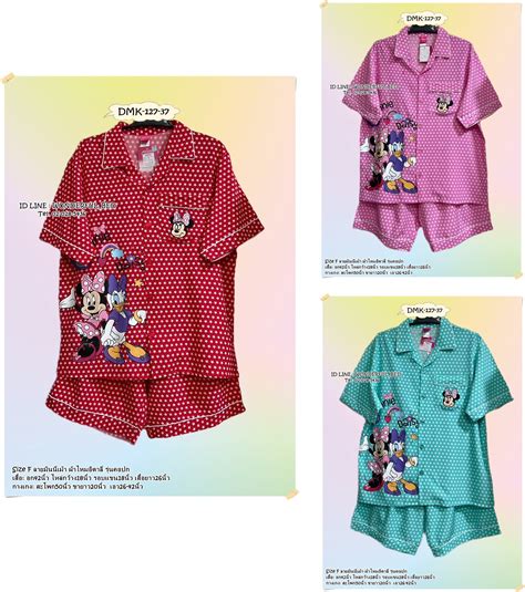 ชุดนอนกระโปรงแขนสั้น อก42นิ้ว Size Xl ผ้าไหมอิตาลี่ Stitch ลิขสิทธิ์แท้