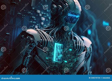 Abstract Furistic Ai Android Robot Humanoid Technology Concept