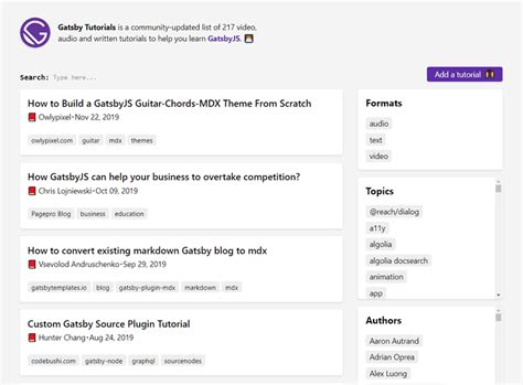 A List Of Awesome Resources For Learning GatsbyJS OwlyPixel Blog
