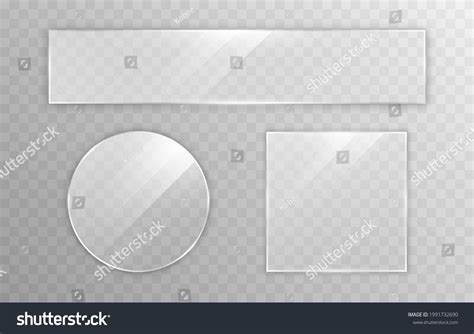 Set Vector Glass Transparency Effect Window Stock Vector Royalty Free 1991732690 Shutterstock