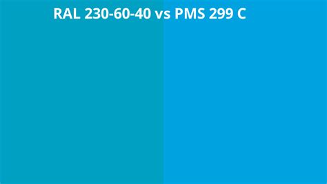 Ral 230 60 40 Vs Pms 299 C Ral Colour Chart Uk