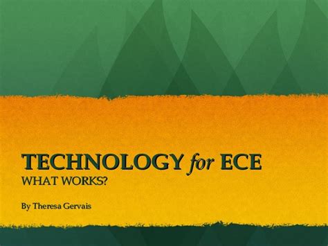 Technology For Ece