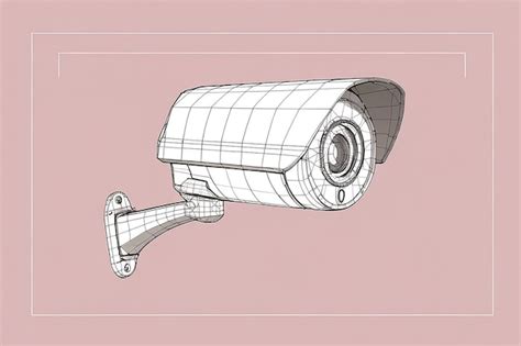 Cctv Camera Security Low Poly Wireframe Cctv Camera Security Premium Ai Generated Image