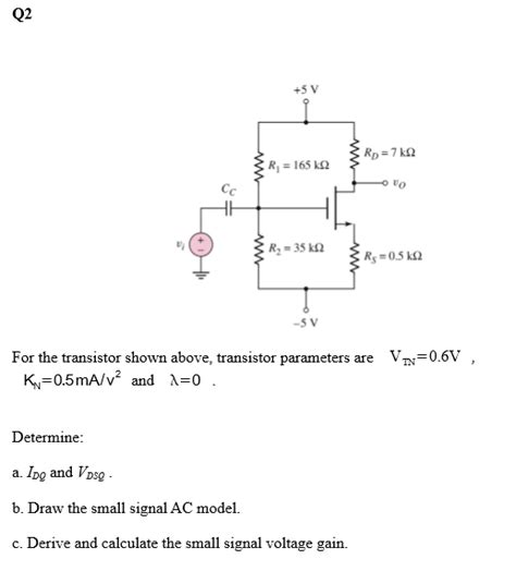 Solved For The Transistor Shown Above Transistor Parameters Chegg Com