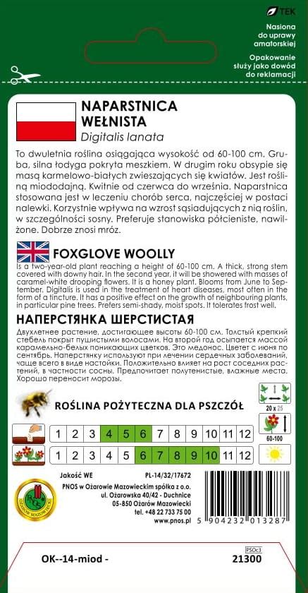 Naparstnica wełnista 1g Sklep internetowy PNOS