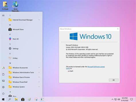 Windows 10 Pro Installer Version 20H2 OS Build 19042 538 64 Bit