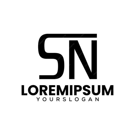 Free Vector Letter S N Logo Design