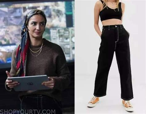 Ncis Los Angeles Season 14 Episode 17 Fatimas Black Jeans With White Contrast Stitch Shop