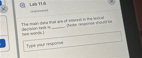 Solved Lab Unansweredthe Main Data That Are Of Interest Chegg