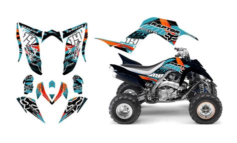 Kit déco Yamaha YFM Raptor Fox Jaune Boutique Kit Déco Moto