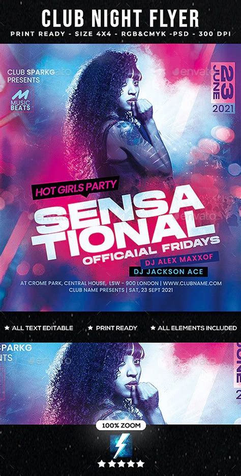 Club Night Flyer By Sparkg Graphicriver Flyer Club Flyers Flyer