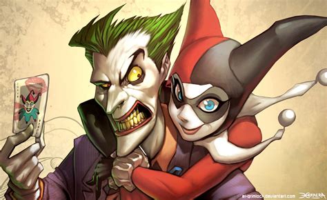2048x1536 Resolution Joker And Harley Quin Cartoon Illustration HD