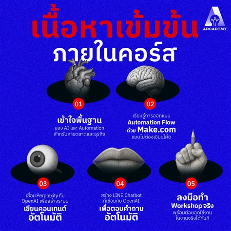 Adcademy เนื้อหาในคอร์สนี้ เข้าใจพื้นฐานของ Ai และ Automation