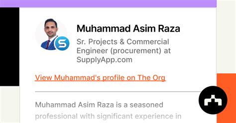 Muhammad Asim Raza - Sr. Projects & Commercial Engineer (procurement) at SupplyApp.com | The Org