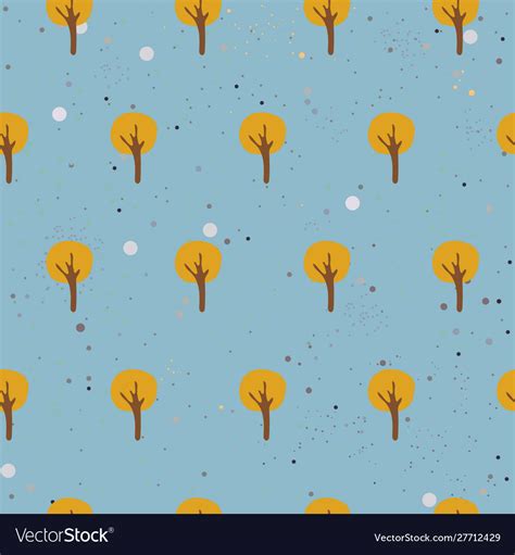 Seamless Smale Sized Tree Pattern Royalty Free Vector Image