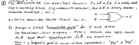 solved the exclusive or or xor logie function y ab bar