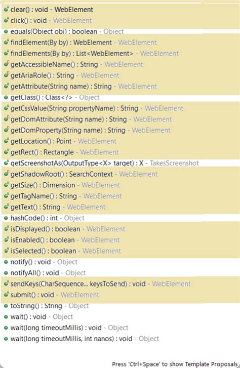 Selenium Web Elements And Its Methods