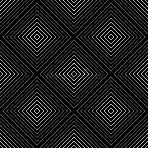 Vector Seamless Diamond Lines Pattern Black And White Abstract