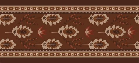 Seamless Border Design With Ethnic Floral Pattern Repeat Pattern With Floral Elements Can Be